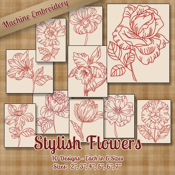 Redwork Embroidery - Etsy