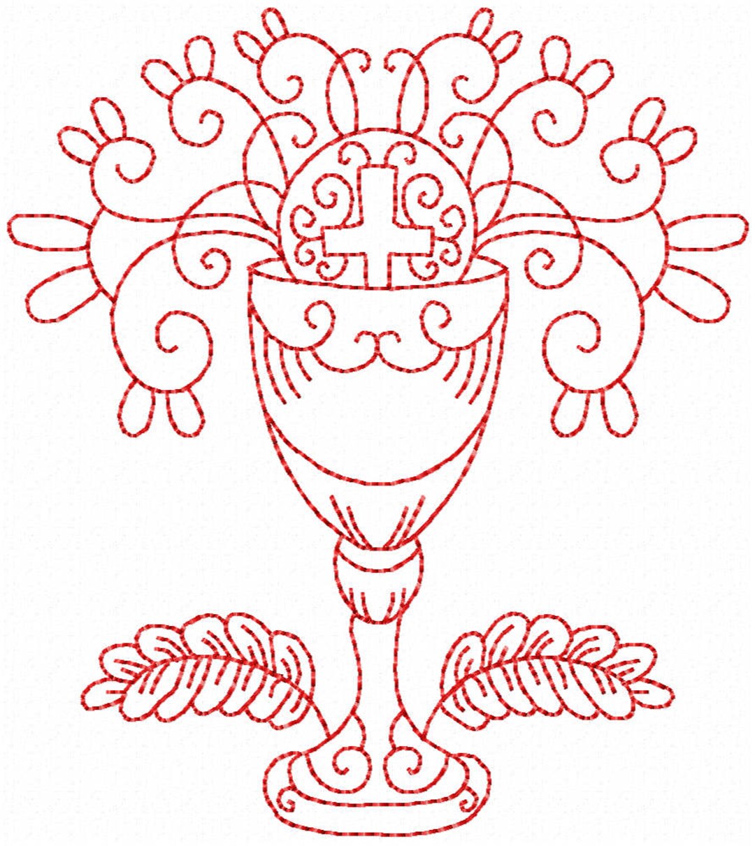 Redwork Faith & Devotions No. 10 Machine Embroidery Design/christian ...