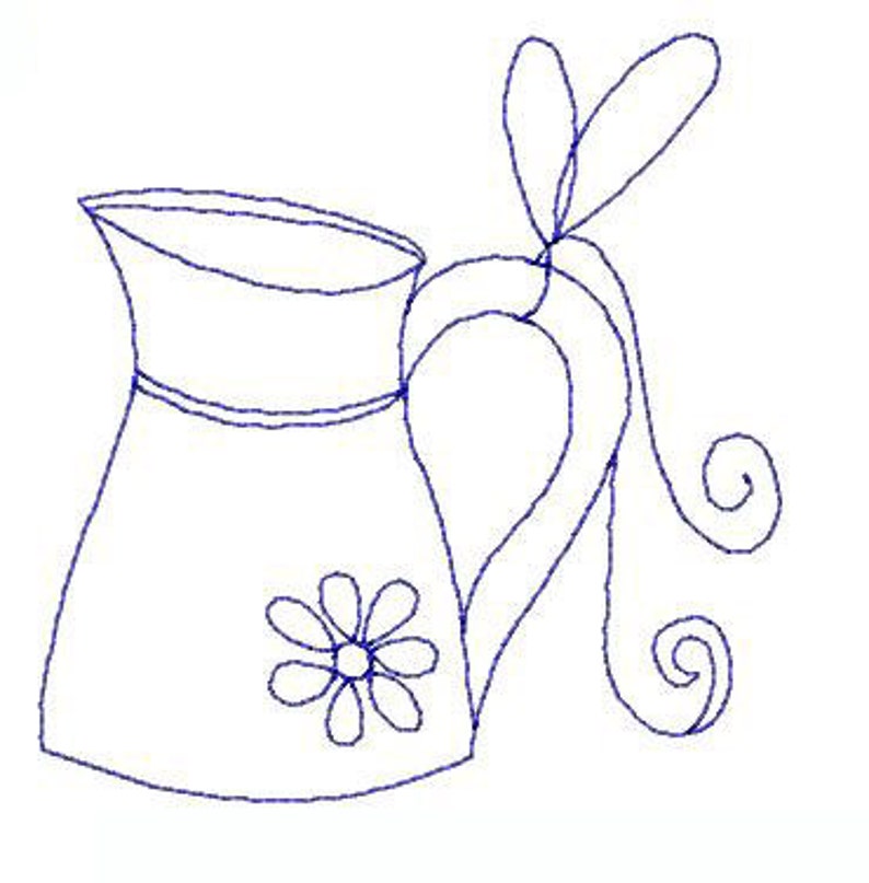 Kitchen Things Redwork Machine Embroidery Patterns / Designs - Etsy