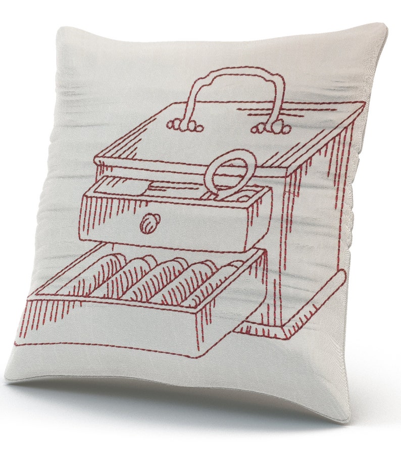 Redwork Sewing Boxes Machine Embroidery Patterns / Designs 4x4 | Etsy