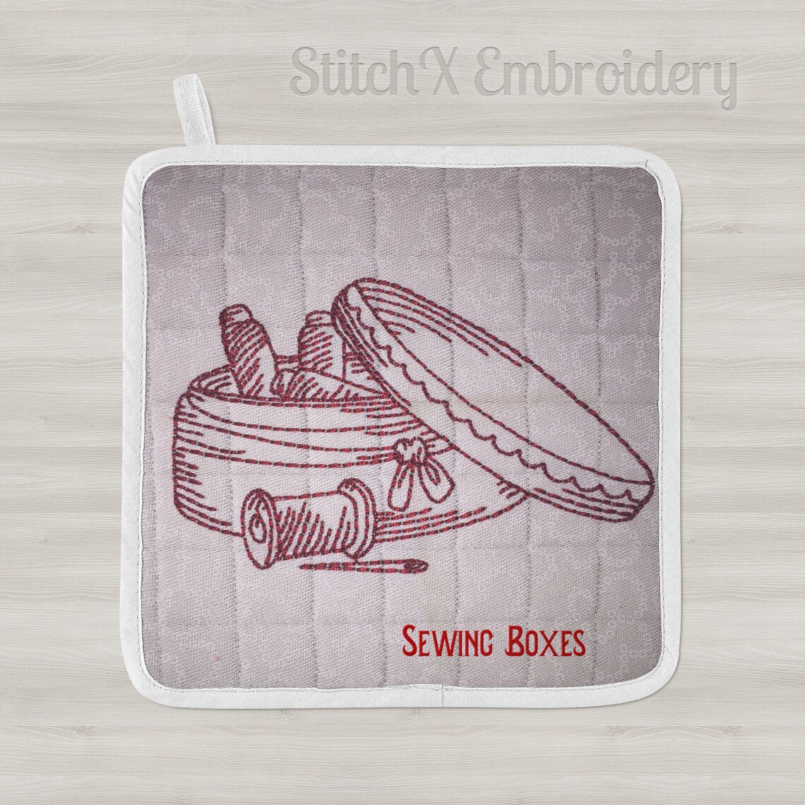 Redwork Sewing Boxes Machine Embroidery Patterns / Designs 4x4 | Etsy