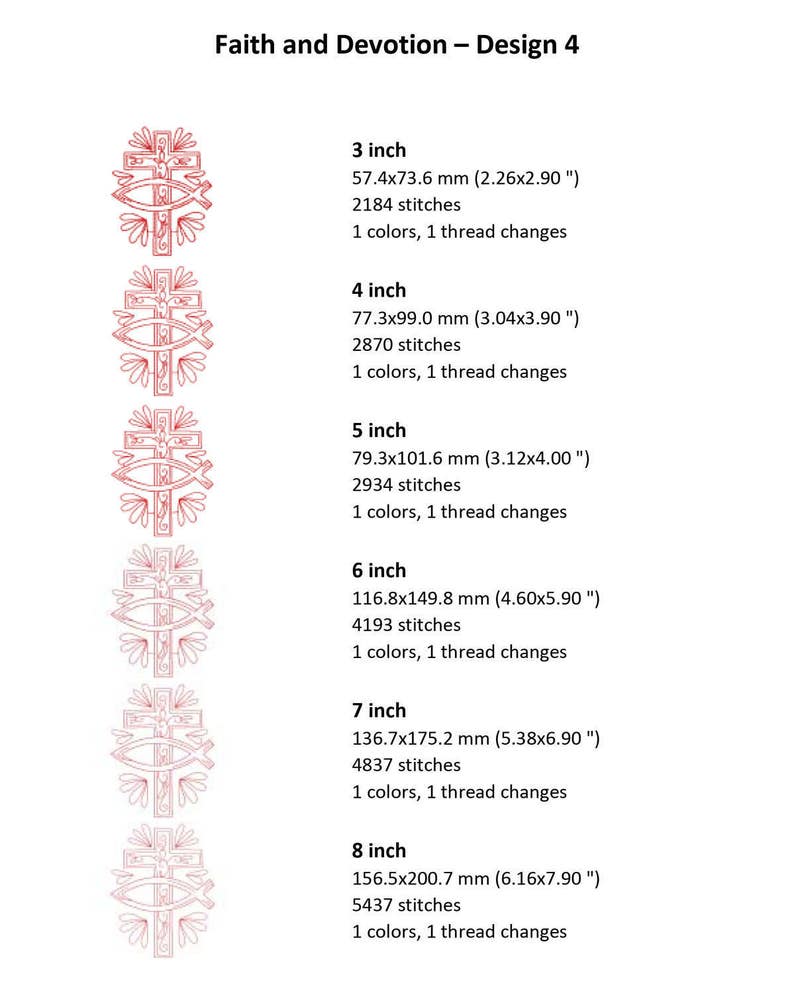 Redwork Faith & Devotions No. 4 Machine Embroidery Design/christian ...