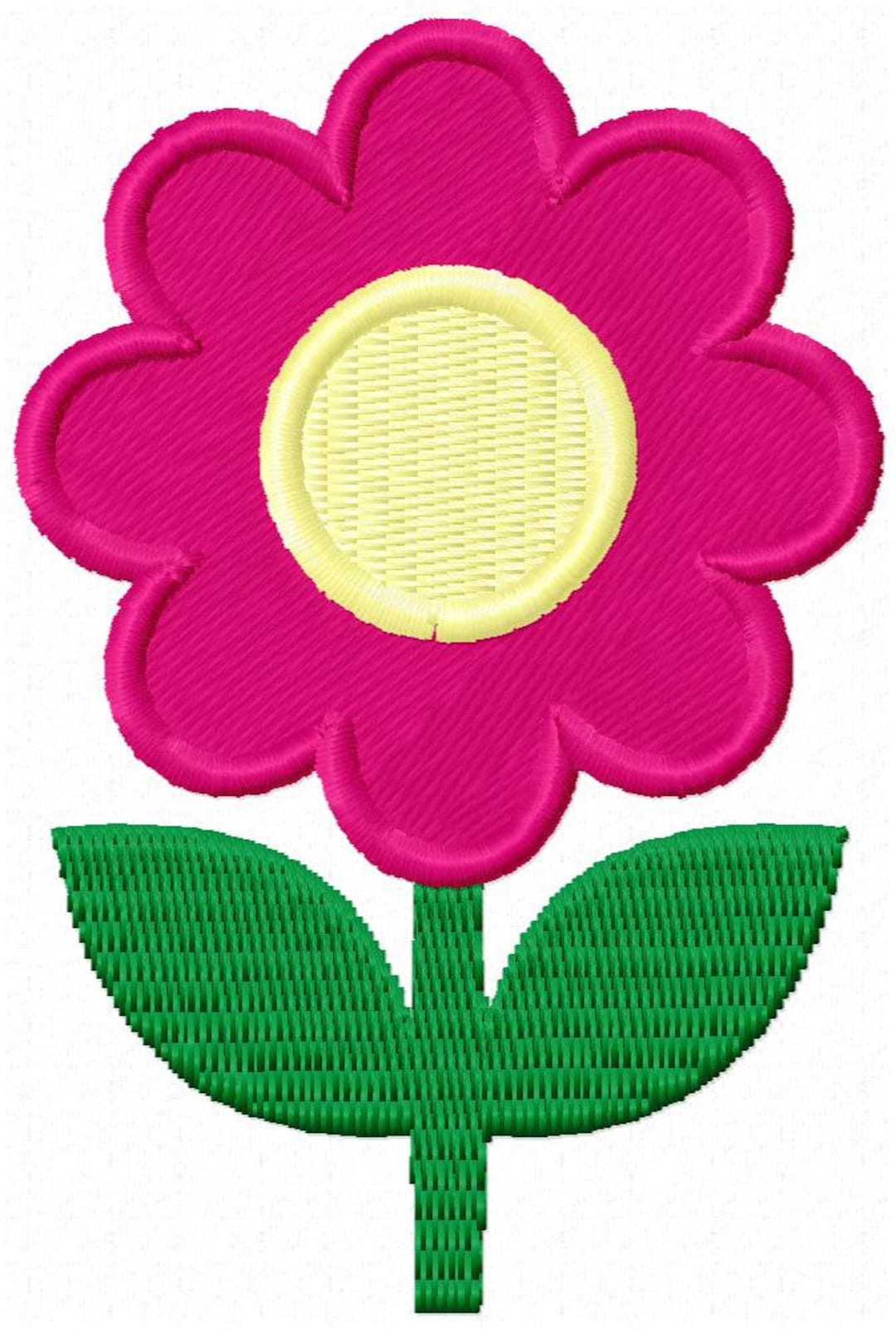 Pink Flower - Cute Machine Embroidery Pattern / Design - for the 4x4 ...