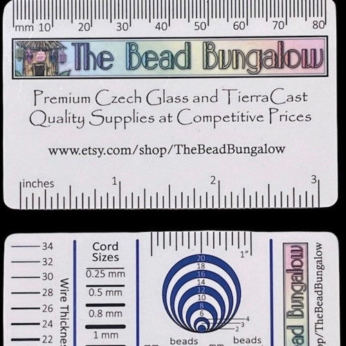 Jewelry Makers Tool Measuring Guide credit Card Size for - Etsy