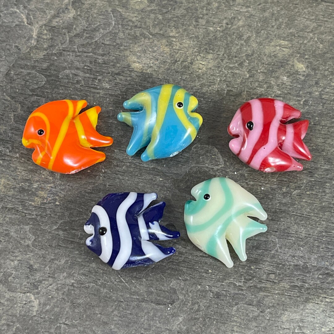 Tropical Fish Lampwork Bead Nautical Theme Beads 16-20mm - Etsy