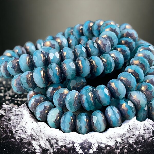 Metallic Blue Beads - Etsy