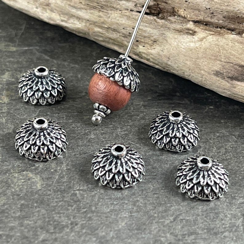Tierracast Antiqued Silver 8mm Acorn Bead Caps, Woodland Collection (PF ...