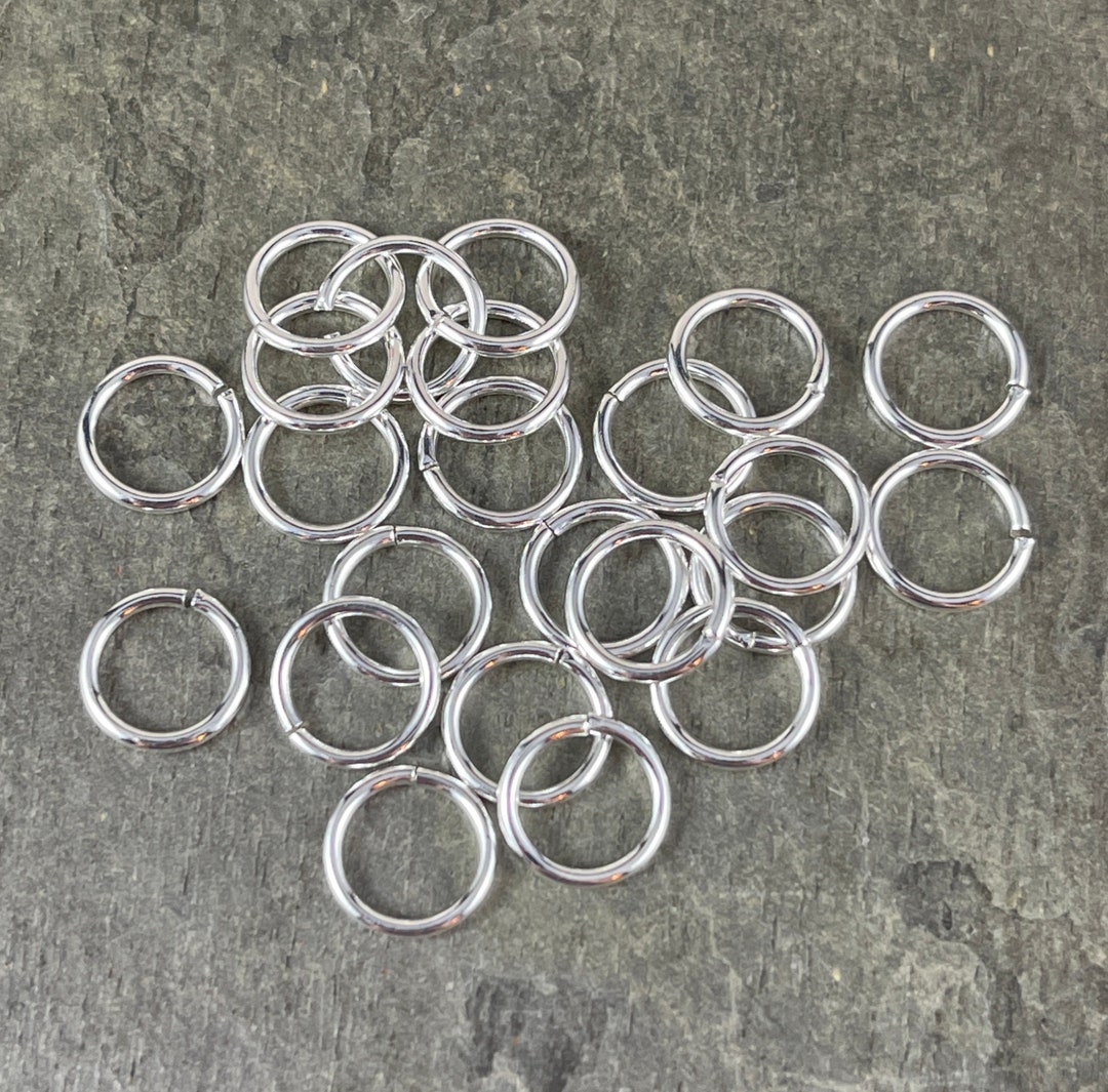 8mm Silver Plated Jump Rings 18g Silver Jump Rings Silver Plated Brass ...