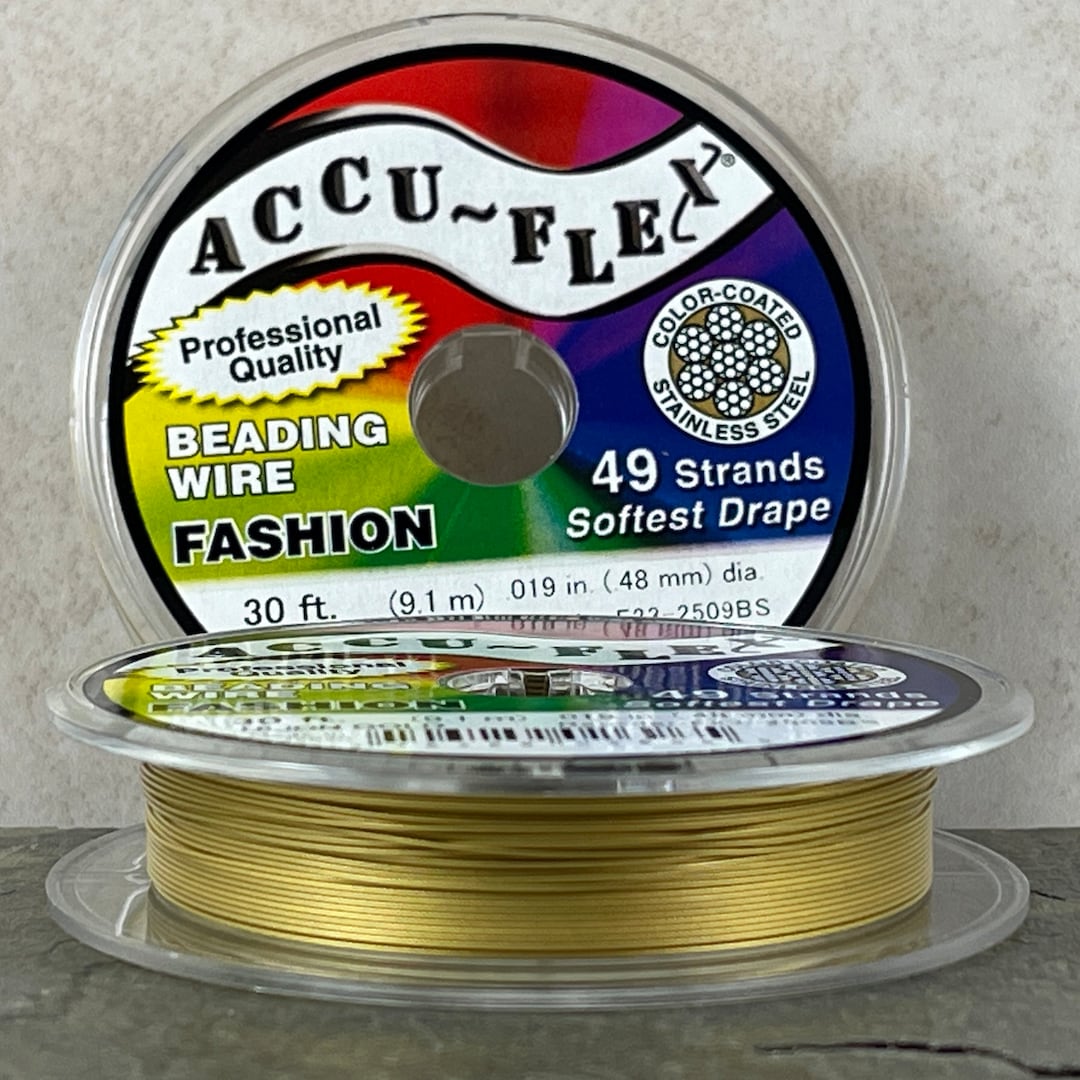 Gold Accuflex Beading Wire, Dijon Gold Wire, 49 Strand Beading Wire, 30 ...