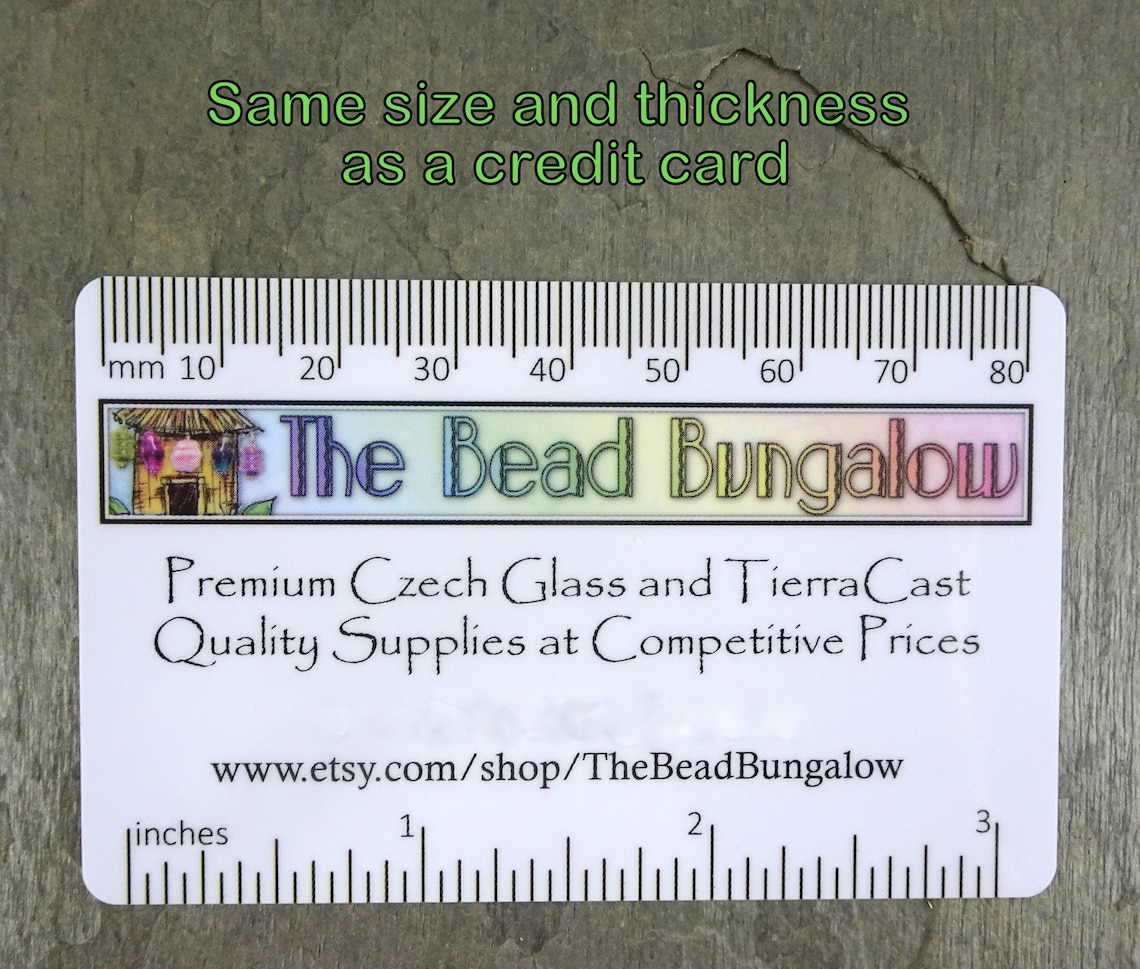 Jewelry Makers Tool Measuring Guide credit Card Size for - Etsy