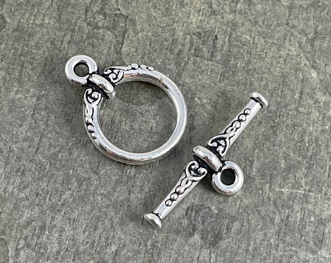 Tierracast Bar and Ring Toggle Antique Silver Toggle Clasp - Etsy