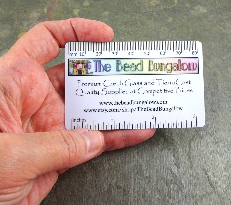 Jewelry Makers Tool Measuring Guide Credit Card Size for | Etsy