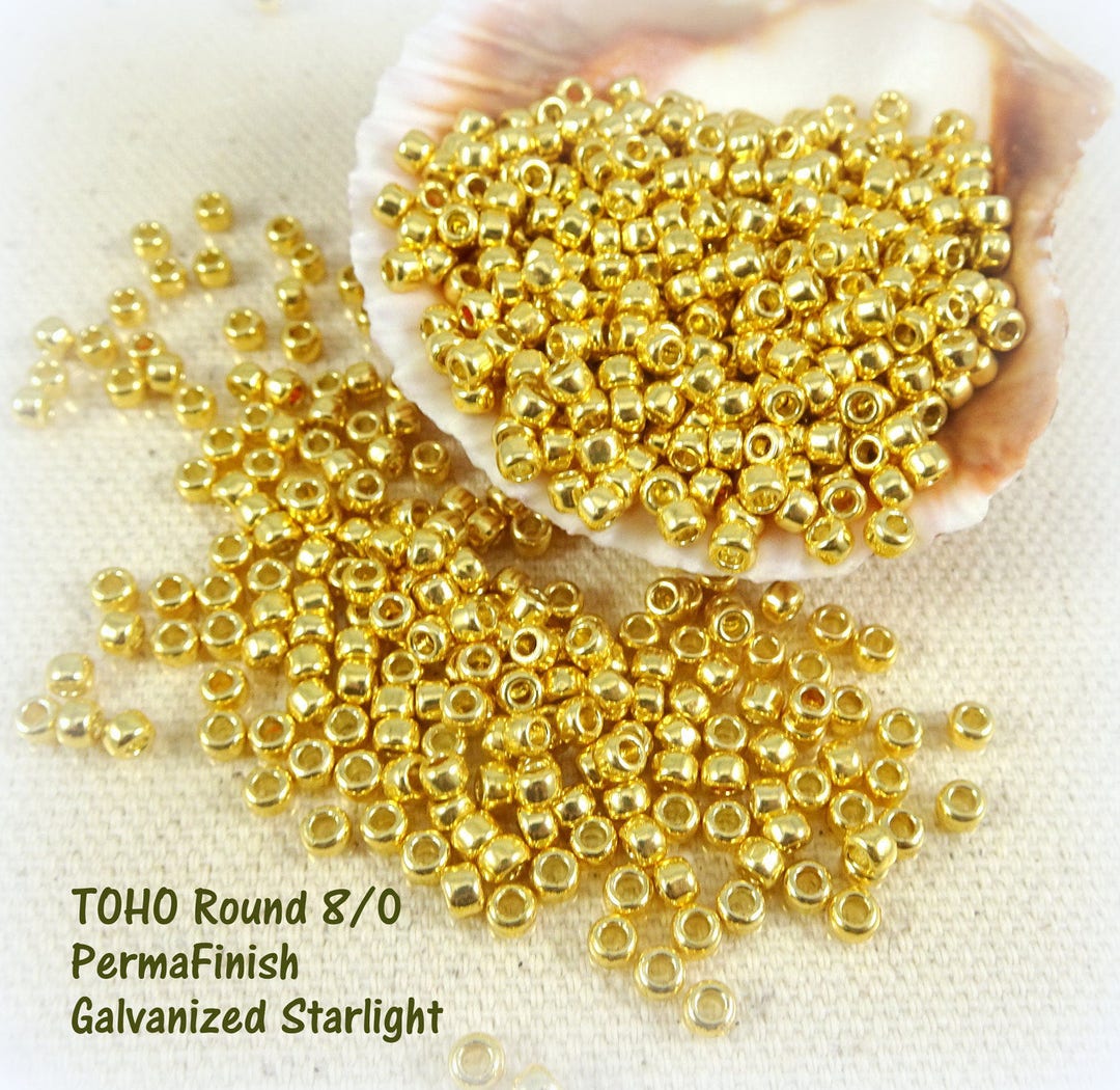 8/0 TOHO Permafinish Gold Seed Beads TOHO Glass Seed Beads - Etsy
