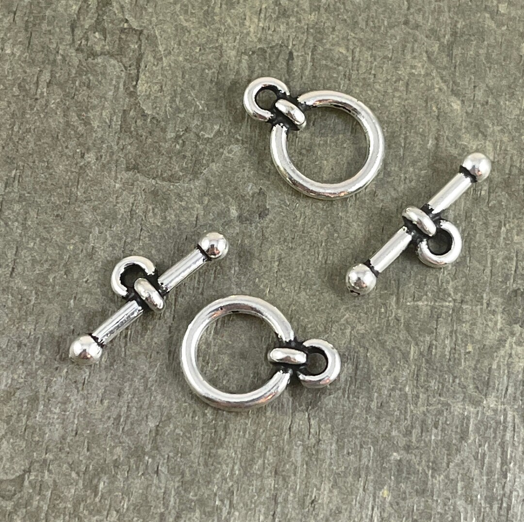 Silver Tierracast Toggle Clasp 10mm Antiqued Silver Clasp Tierracast 3/ ...