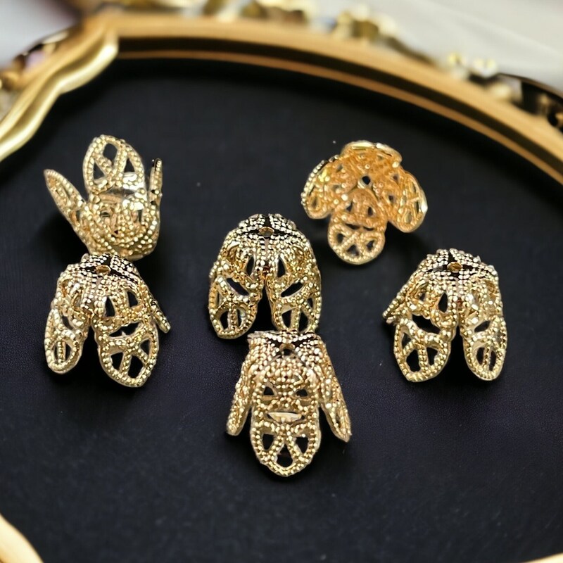 Filigree Bead Caps - Etsy