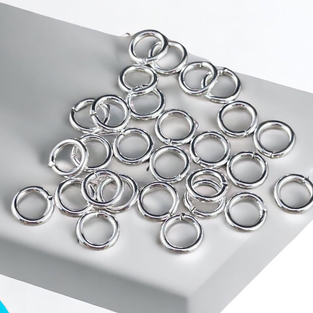 6mm Silver Plated Round Jump Rings 18g Silver Jump Rings Silver Plated ...