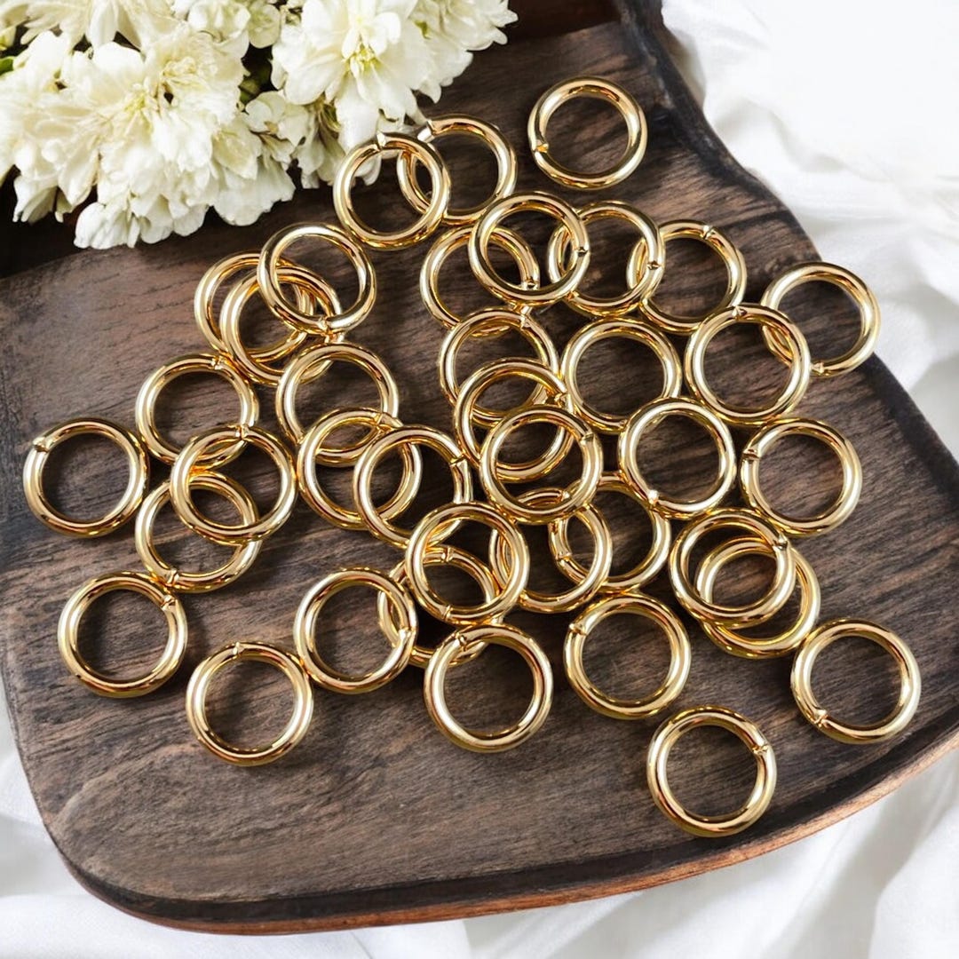 8mm Gold Plated Jump Rings, 16g Gold Jump Rings, Open Jump Rings (FMG ...