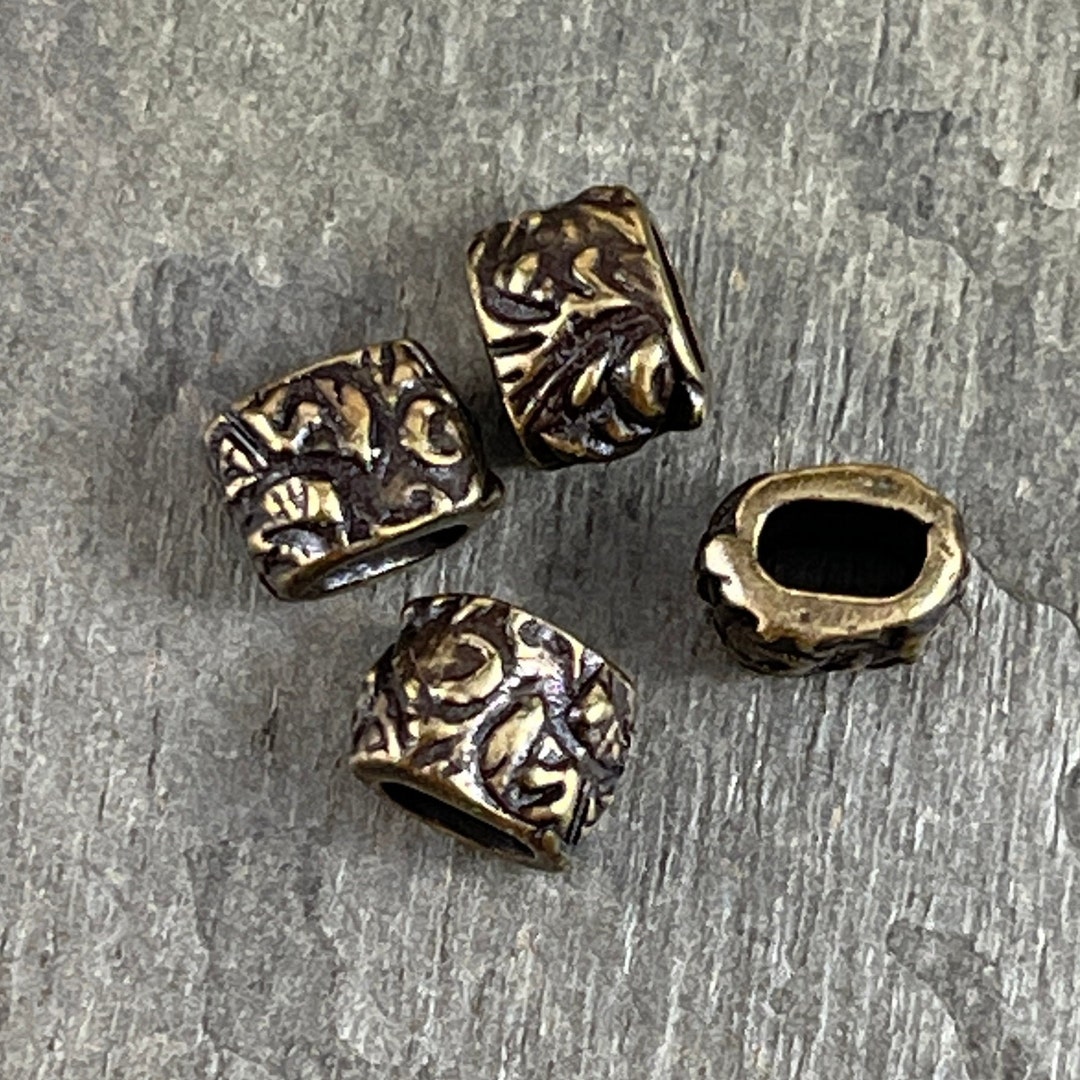 Oval Large Hole Bead Tierracast Oxidized Brass Bead - Etsy