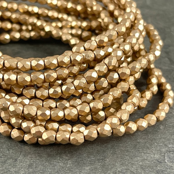 Matte Gold Beads - Etsy
