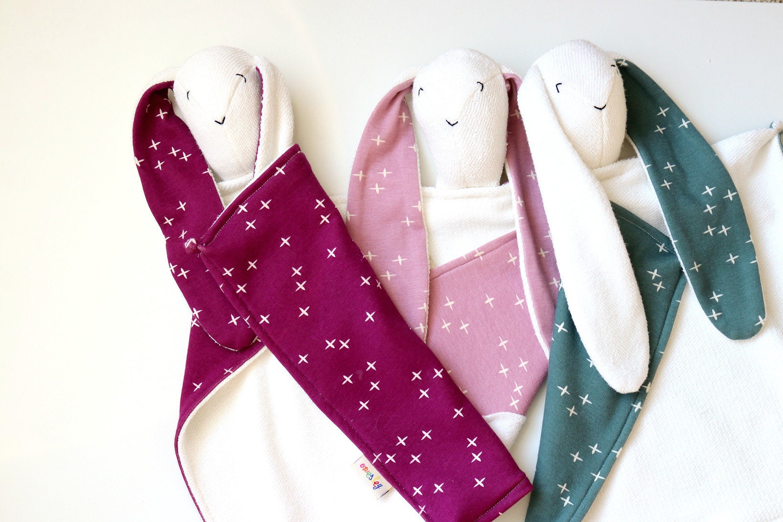 Organic Lovey. Bunny Lovey. Animal Lovie. Purple Wink. | Etsy