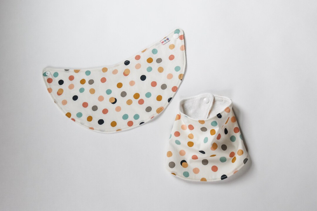 Organic Baby Drool Bib, Pink Dots, Organic Baby Bib, Organic Bibs ...