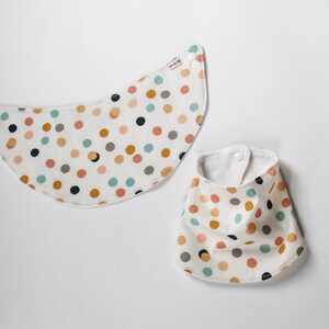 Organic Baby Drool Bib, Pink Dots, Organic Baby Bib, Organic Bibs ...