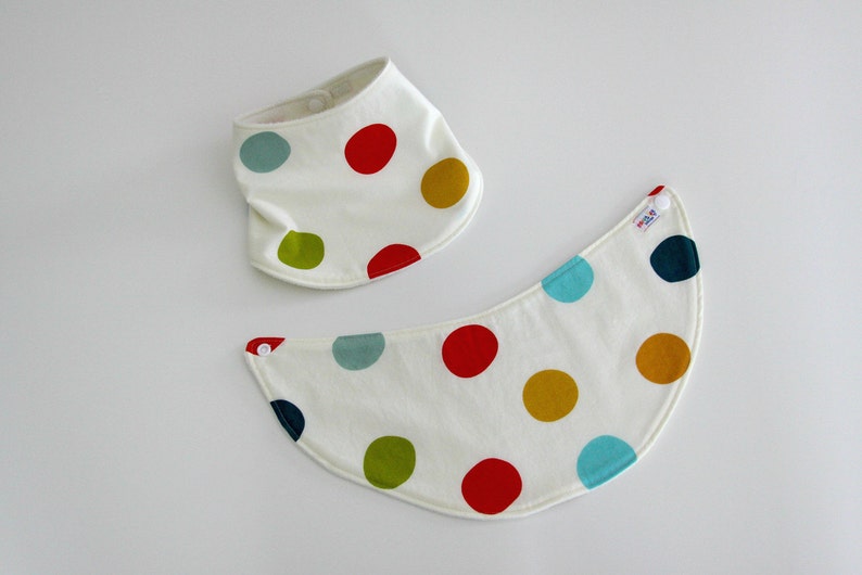 Organic Baby Drool Bib, Colorful Mod Dot,organic Baby Bib, Organic Bibs ...