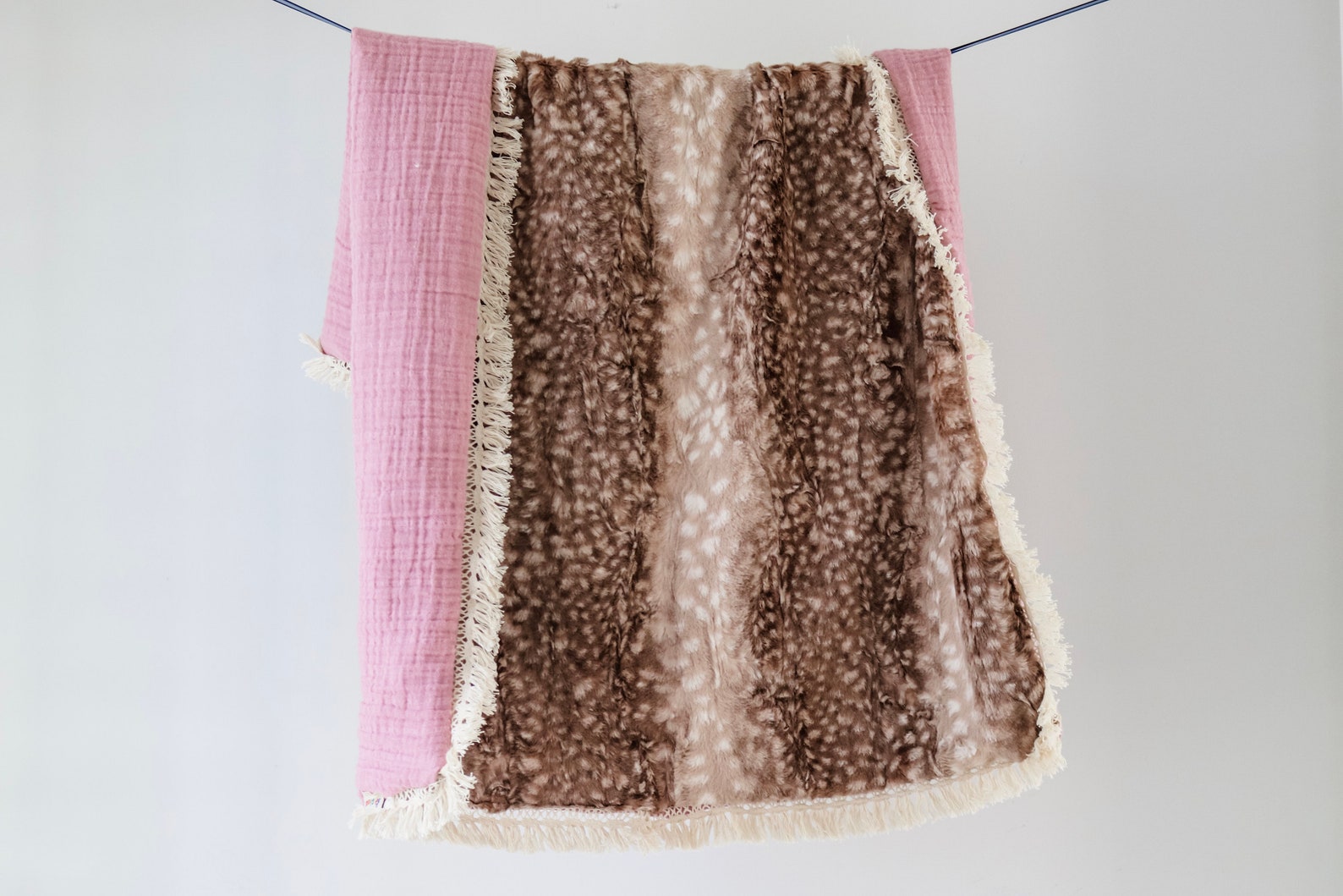 Baby Blanket Fawn Fringe Fringe Blanket Faux Fur Baby | Etsy