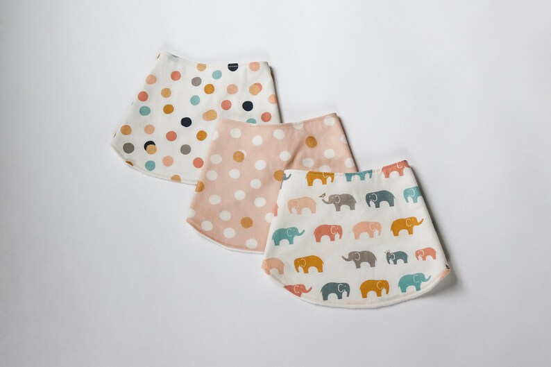 Organic Baby Drool Bib, Pink Dots, Organic Baby Bib, Organic Bibs ...