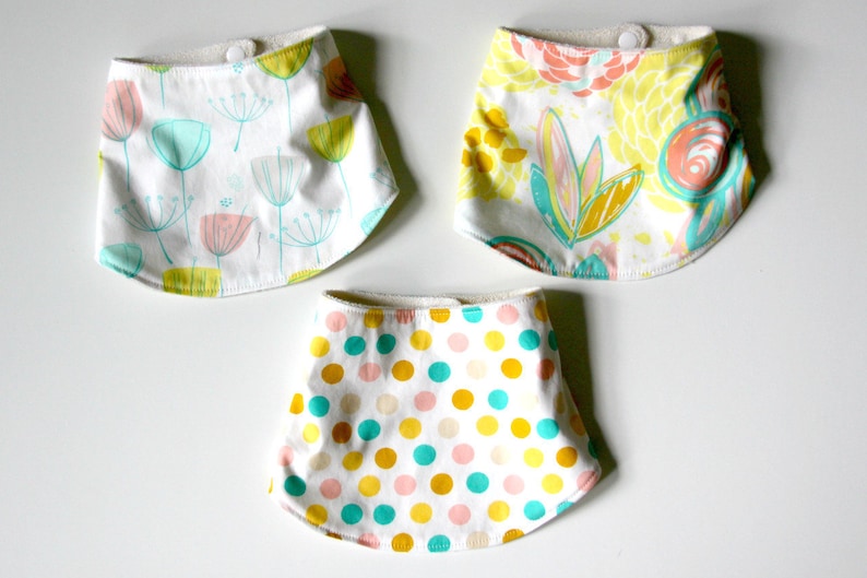 Baby Drool Bib. Pastel Dots. Dribble Bib. Bandana Bib. Hipster - Etsy