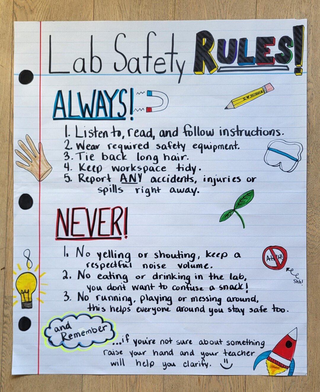 Lab Safety Anchor Chart - Etsy