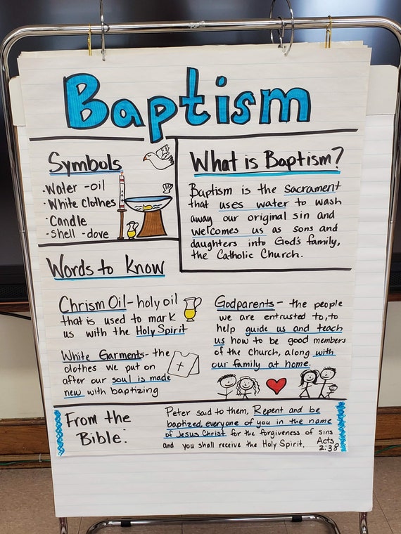Catholic Sacraments Anchor Chart: Baptism - Etsy