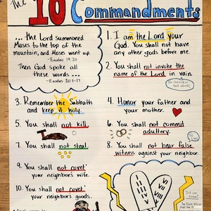 Ten Commandments Anchor Chart - Etsy