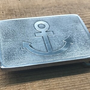 Anchor Custom Belt Buckle in Polished Aluminum That is Built to Last ...