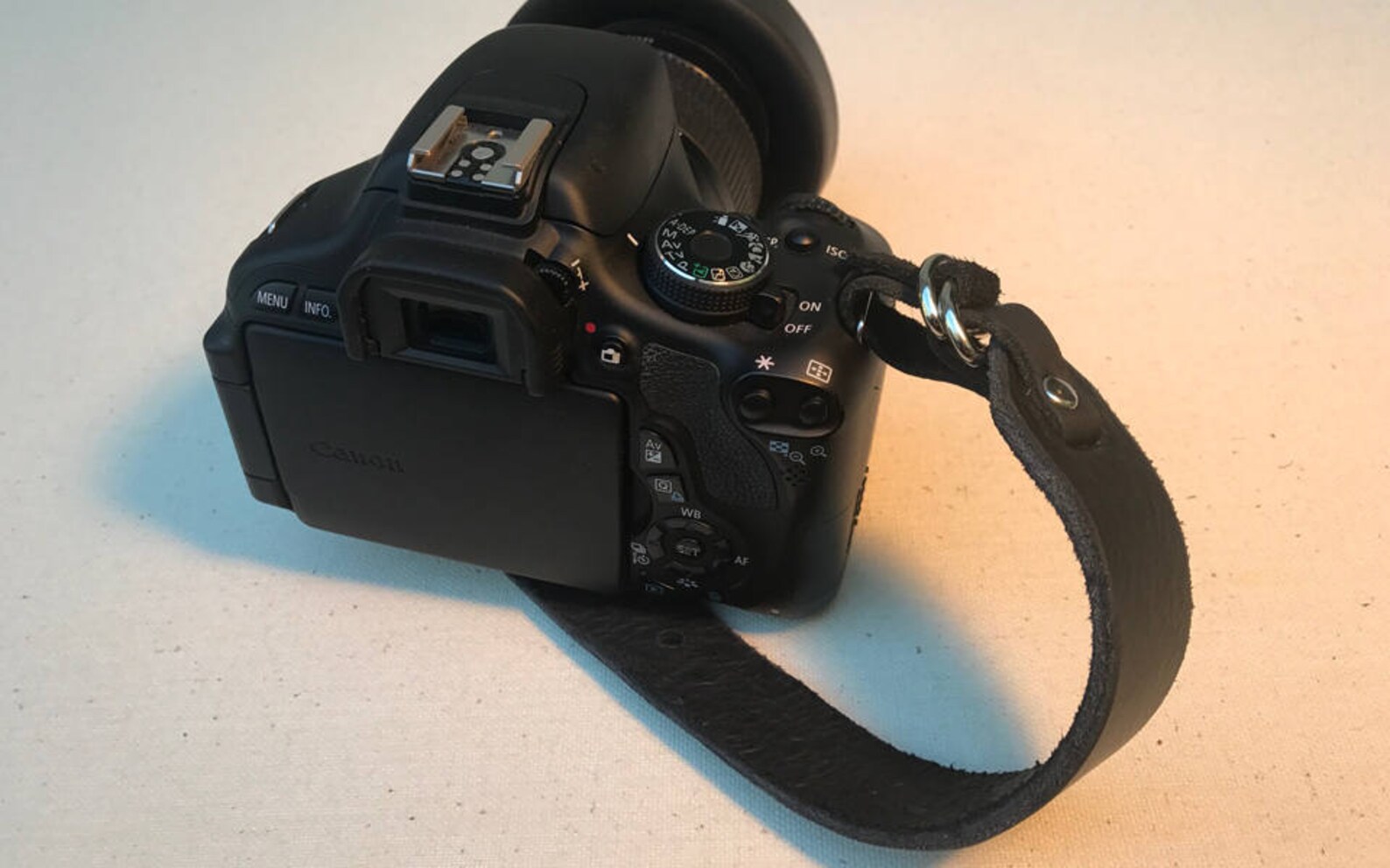 Black Leather Camera Hand Strap Made to Help Keep Your Favorite Camera ...