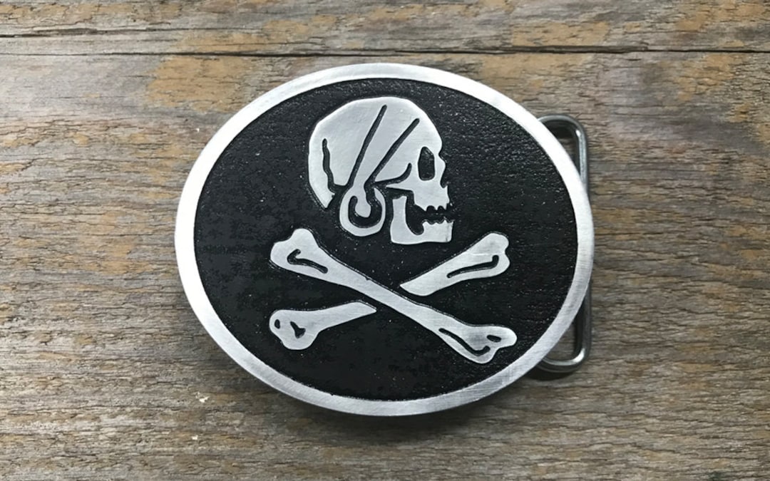 Pirate Custom Belt Buckle Created From the Henry Every Flag Using Metal ...