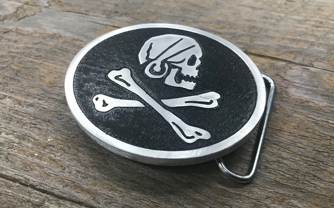 Pirate Custom Belt Buckle Created From the Henry Every Flag Using Metal ...