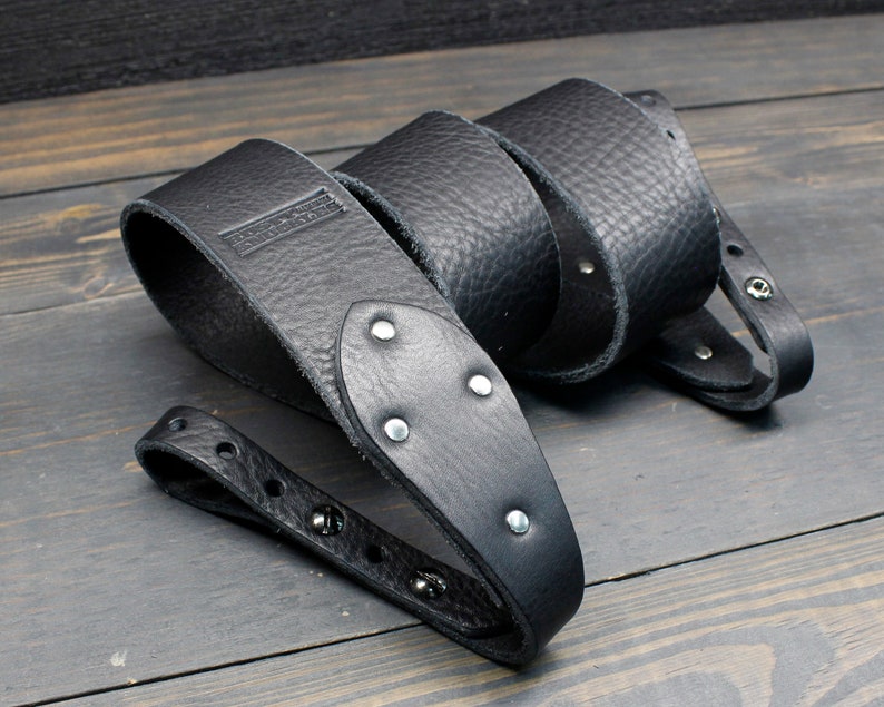 Custom Black Leather Banjo Strap for the Musician That Loves - Etsy