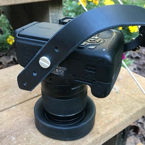 Black Leather Camera Hand Strap Made to Help Keep Your Favorite Camera ...