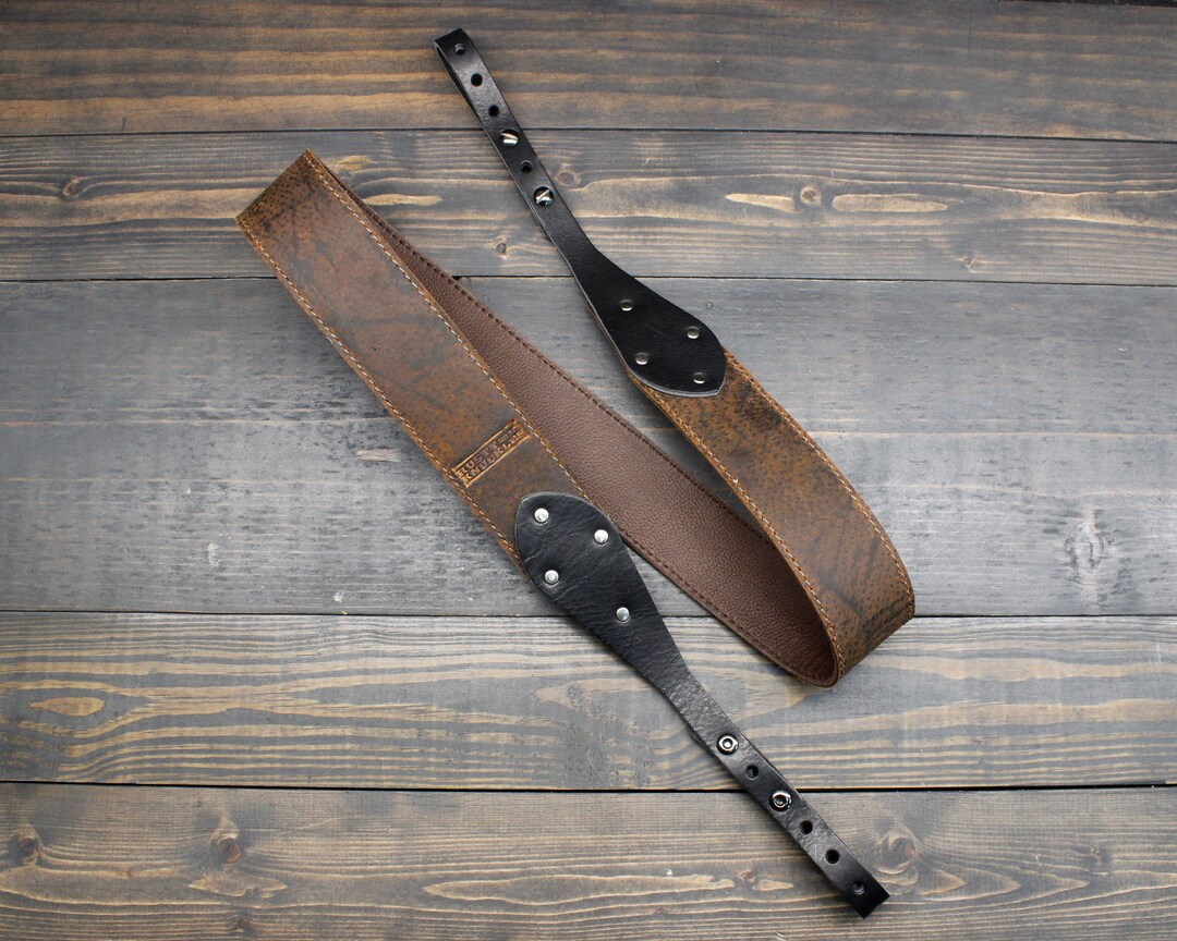 Banjo Strap in Wild Hog Brown Leather for the Musician That Loves ...