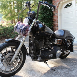 Motorcycle Bed or Jacket Roll Made With Black Leather Straps - Mexican ...