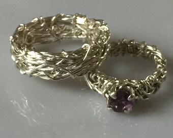 Unique Engagement Ring Wire Wrapped Jewelry Handmade | Etsy