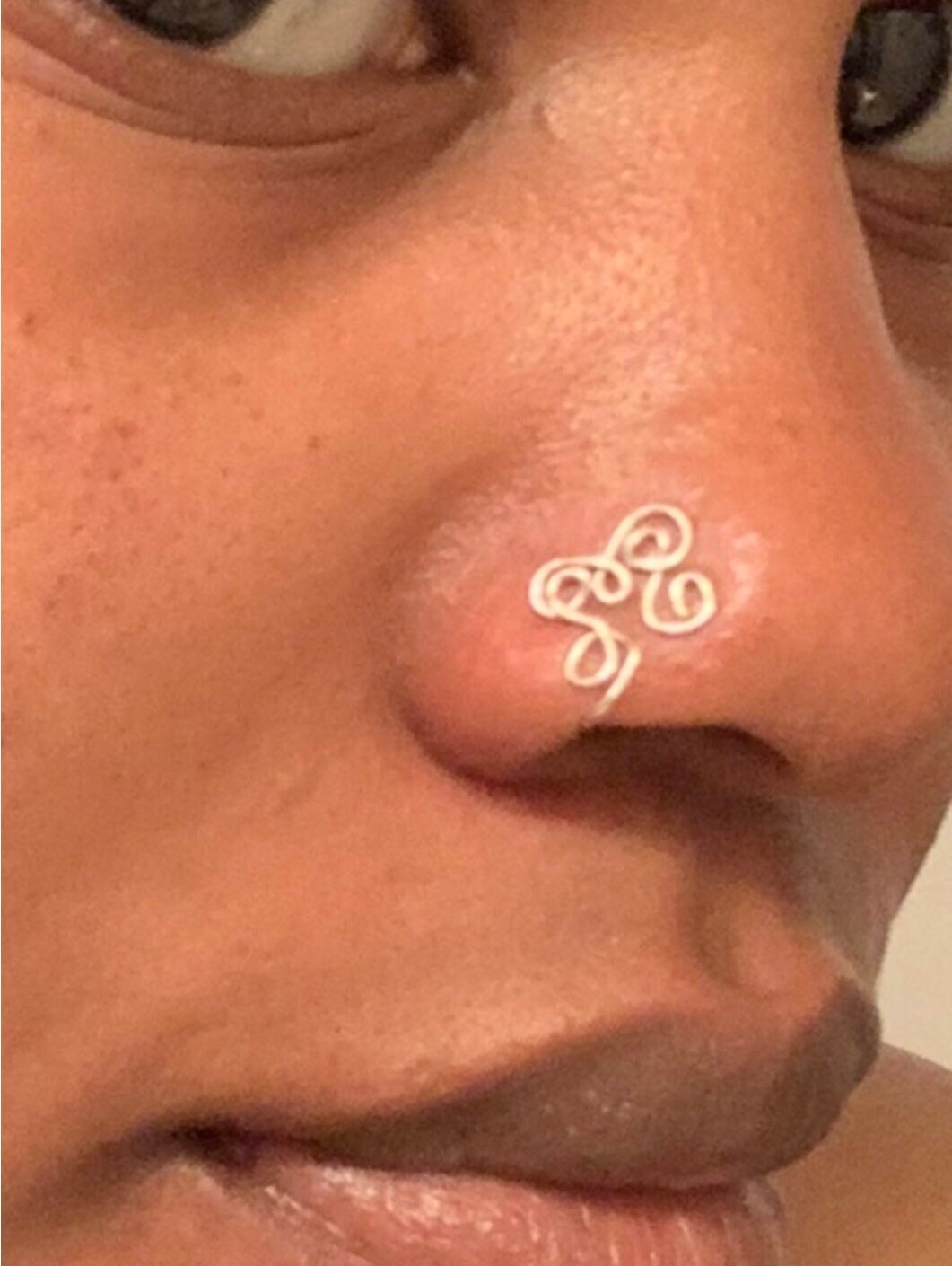 Faux Nose Ring Artsy Nose Ring Fake Nose Ring Wire Wrapped | Etsy