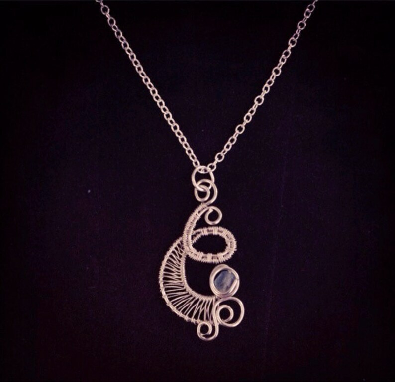Wire Wrapped Jewelry Handmade Unique Silver Pendant Fine | Etsy