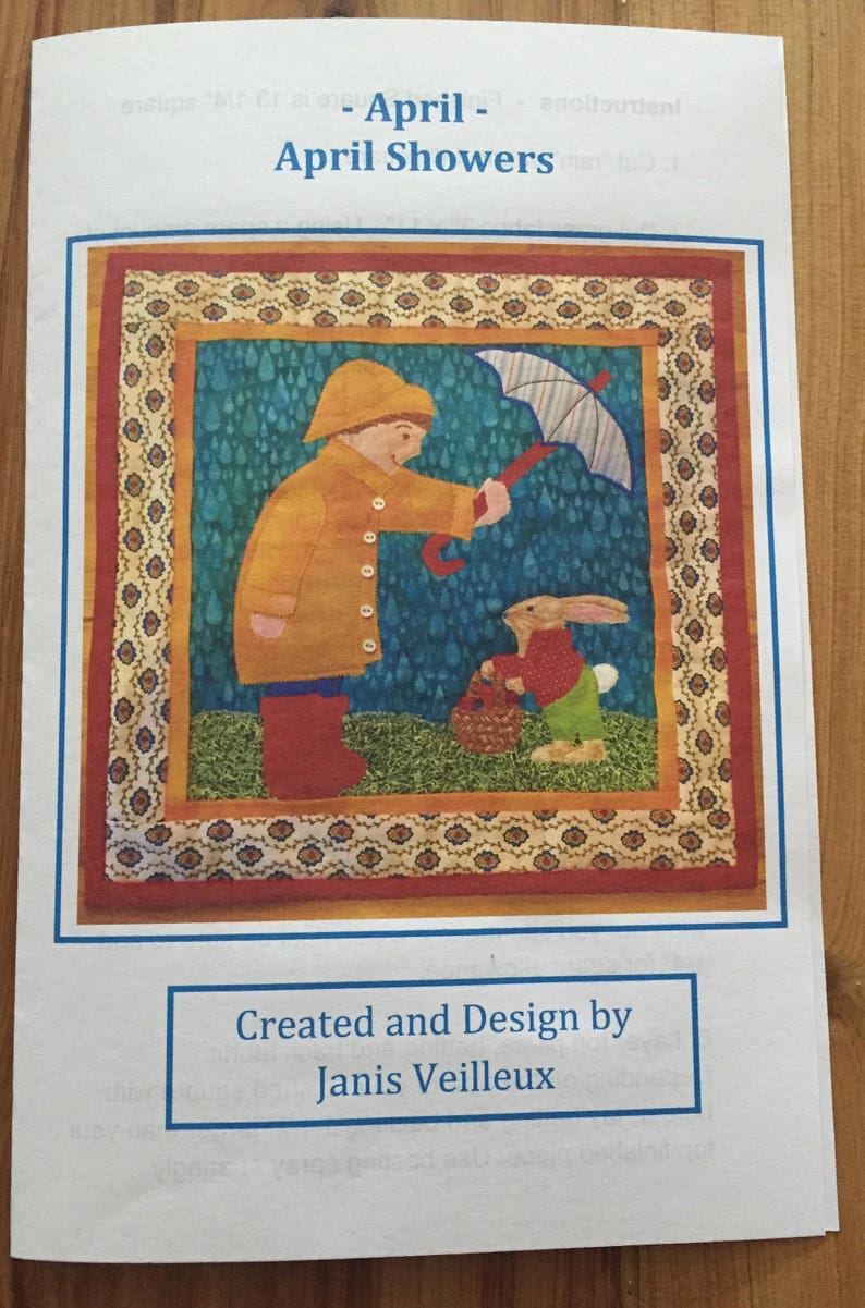 April Mini Quilt Pattern - April Showers - Etsy