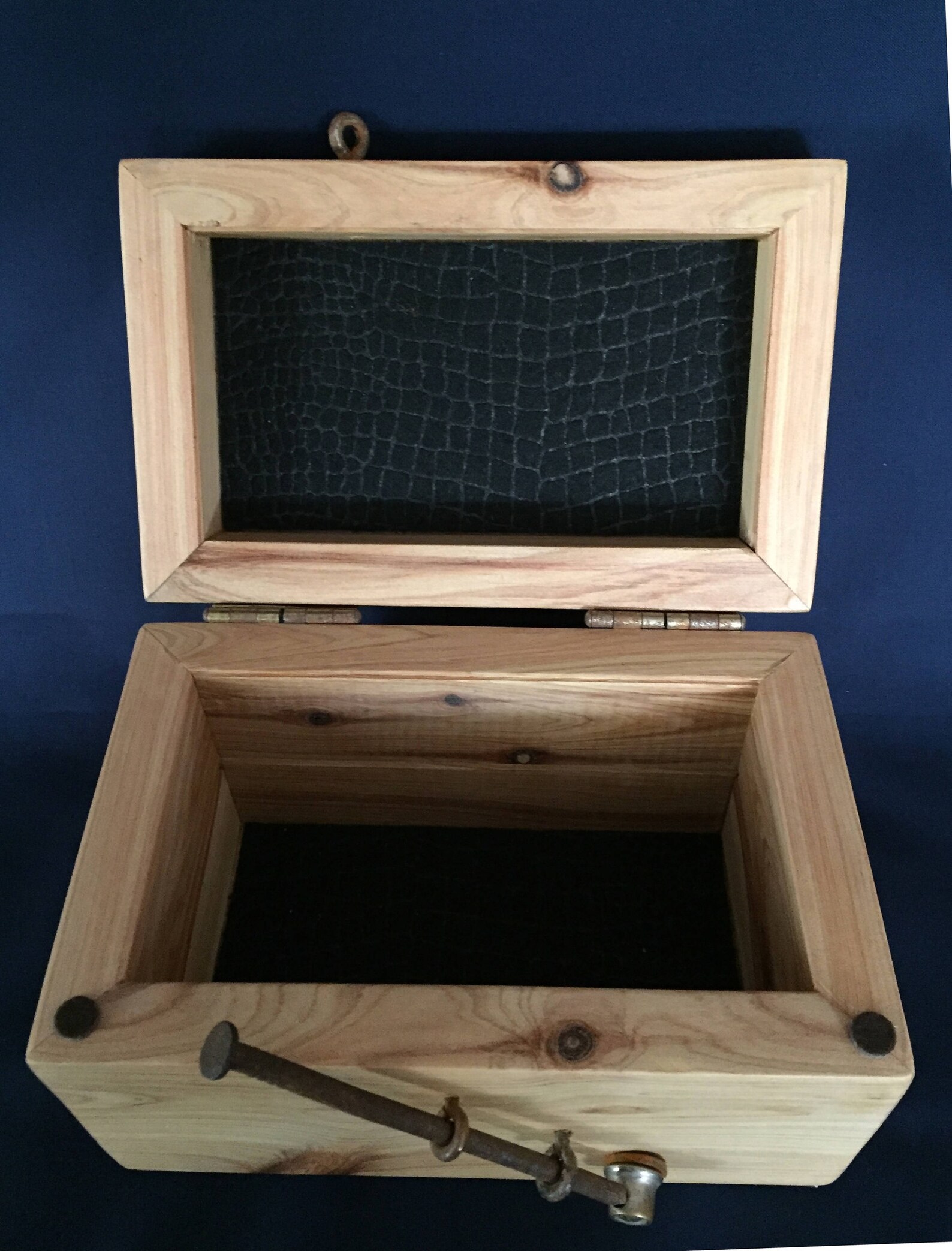 Re-purposed Wood Box - Australian Cypress With Walnut Lid - Etsy