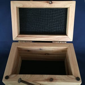 Re-purposed Wood Box - Australian Cypress With Walnut Lid - Etsy