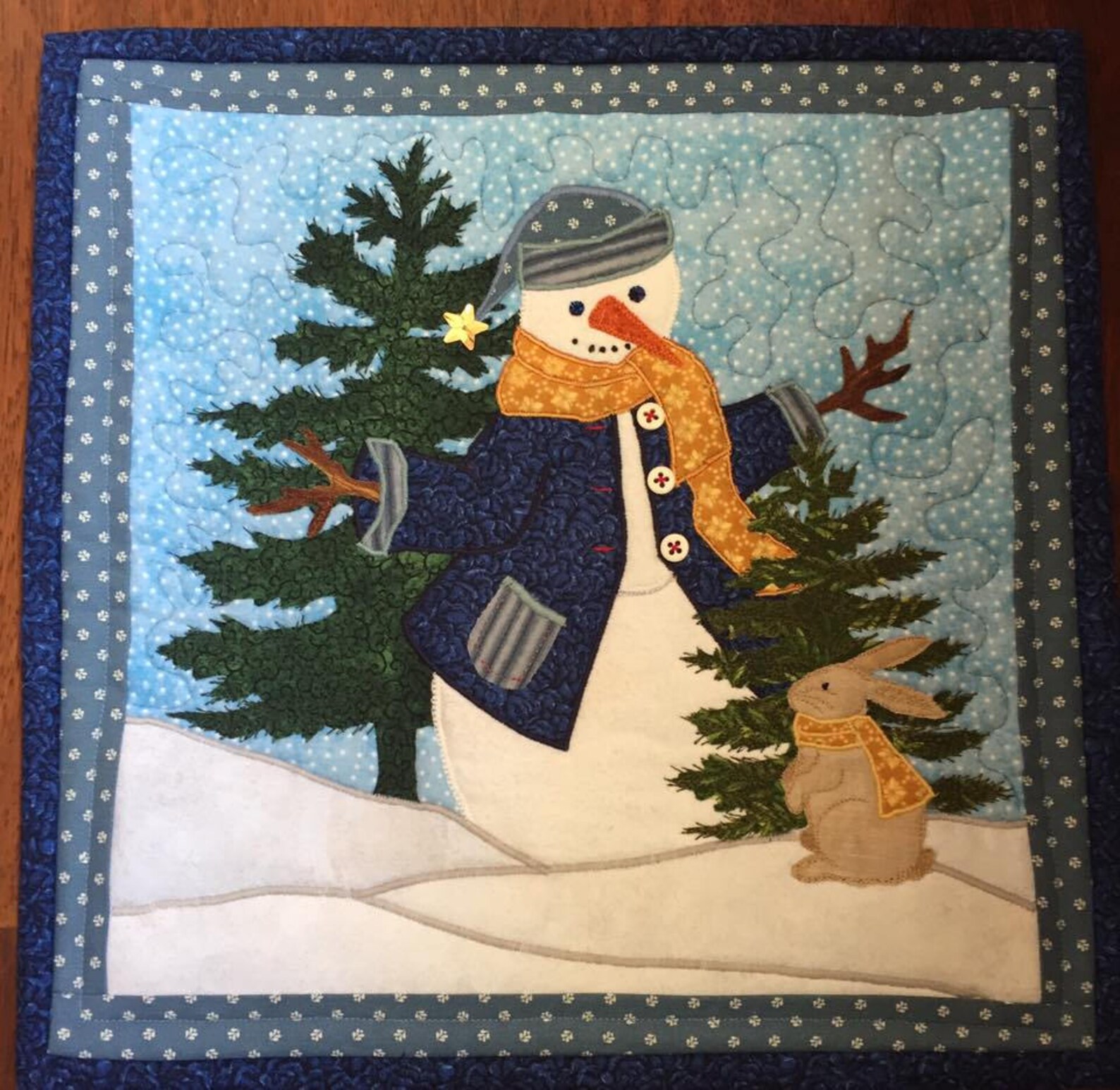 January Mini Quilt Pattern Snowman and Friend - Etsy