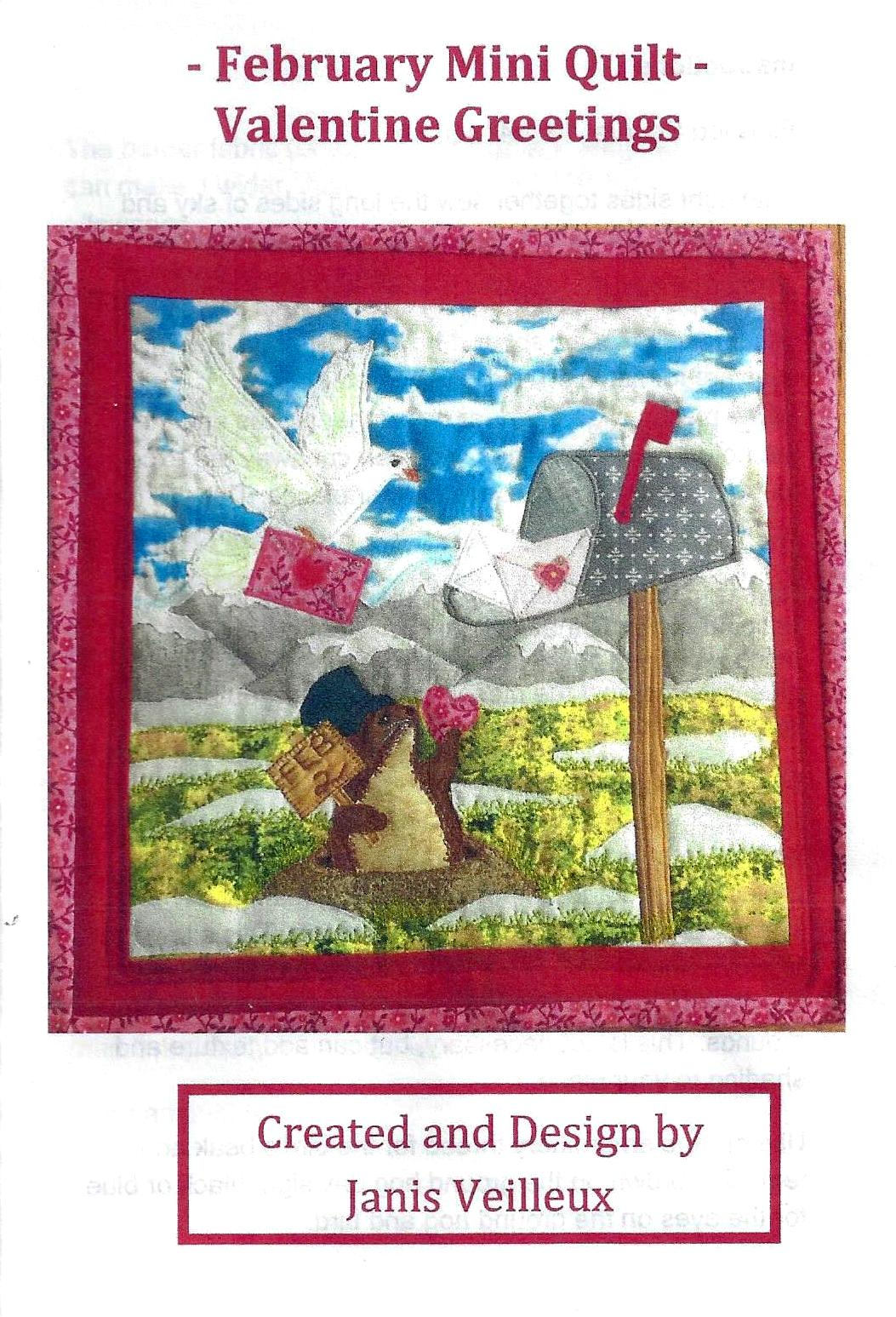 February Mini Quilt Pattern Valentine Greeting - Etsy