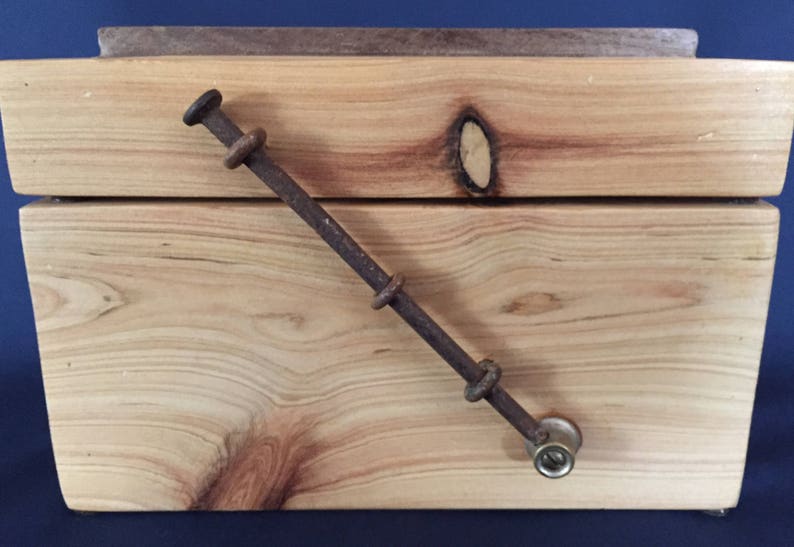Re-purposed Wood Box - Australian Cypress With Walnut Lid - Etsy